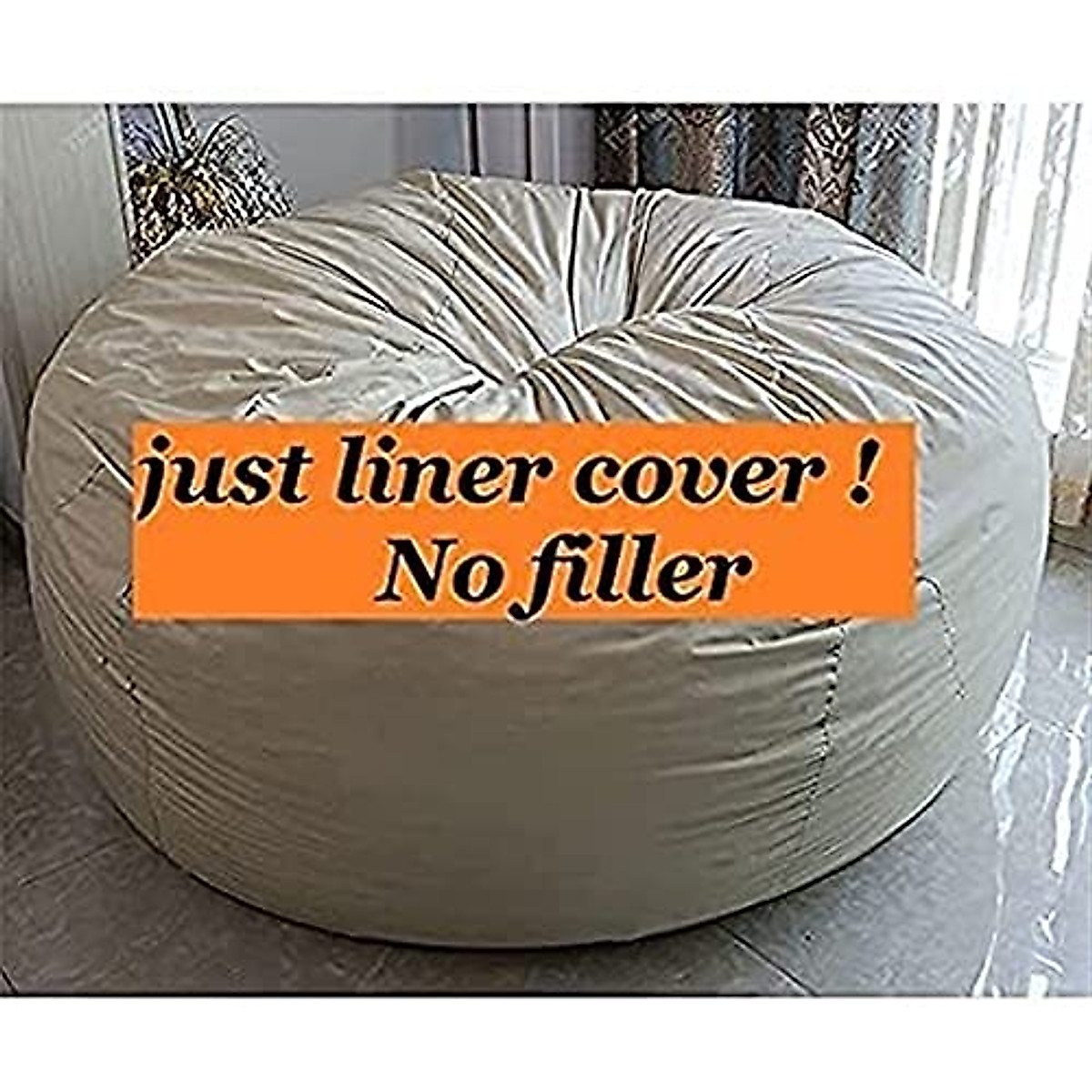 Bean Bag,Giant Fur Bean Bag Chair Cover for Adults Kids (Without Filling)Comfy Fluffy Giant Round Beanbag Lazy Sofa Cover for Reading Chair Floor Chair Lazy Sofa Bed Cover Soft Fluffy Faux BeanBag