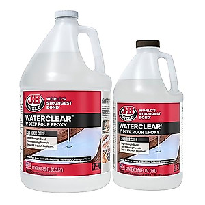 J-B Weld 1" Deep Pour Epoxy WaterClear, 24 Hour Cure, 1", 1.5 Gallon Kit