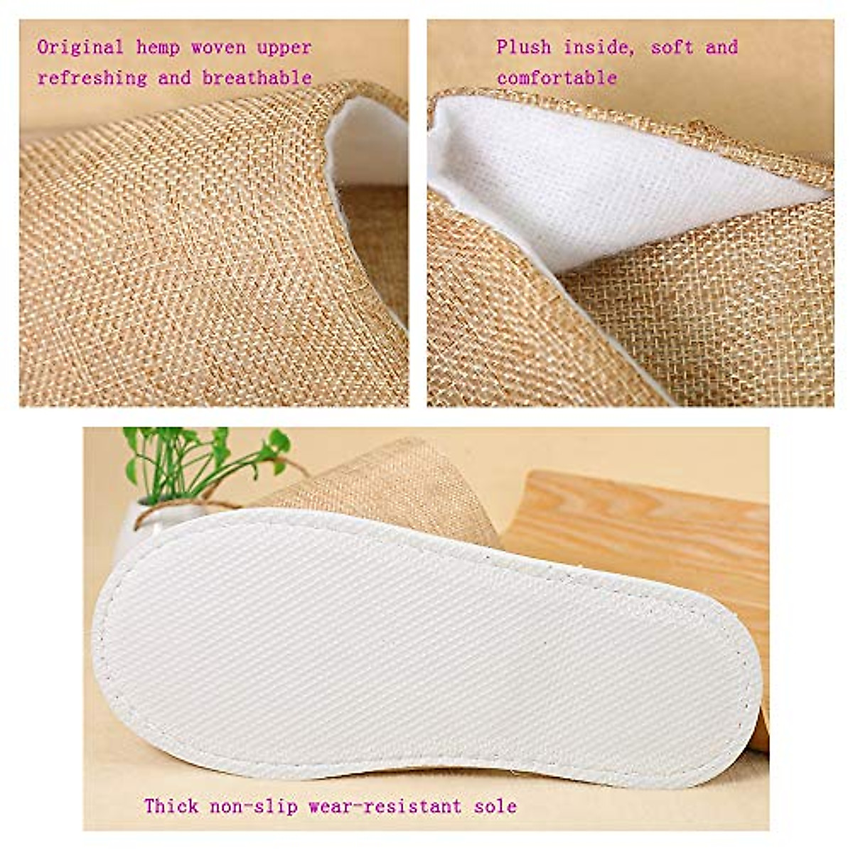 UILB 10 Pairs Disposable Home Slippers for Family Spa Guests Hotels Office - Mixed Multi-Color Slippers Home Party, Housewarming (10Pairs)