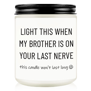 Sister in Law Gifts, Sister-in-Law Funny Birthday Candle Gift for Women - Christmas Mothers Day Future Sister in Law Wedding Presents Ideas Unique Lavender Candle