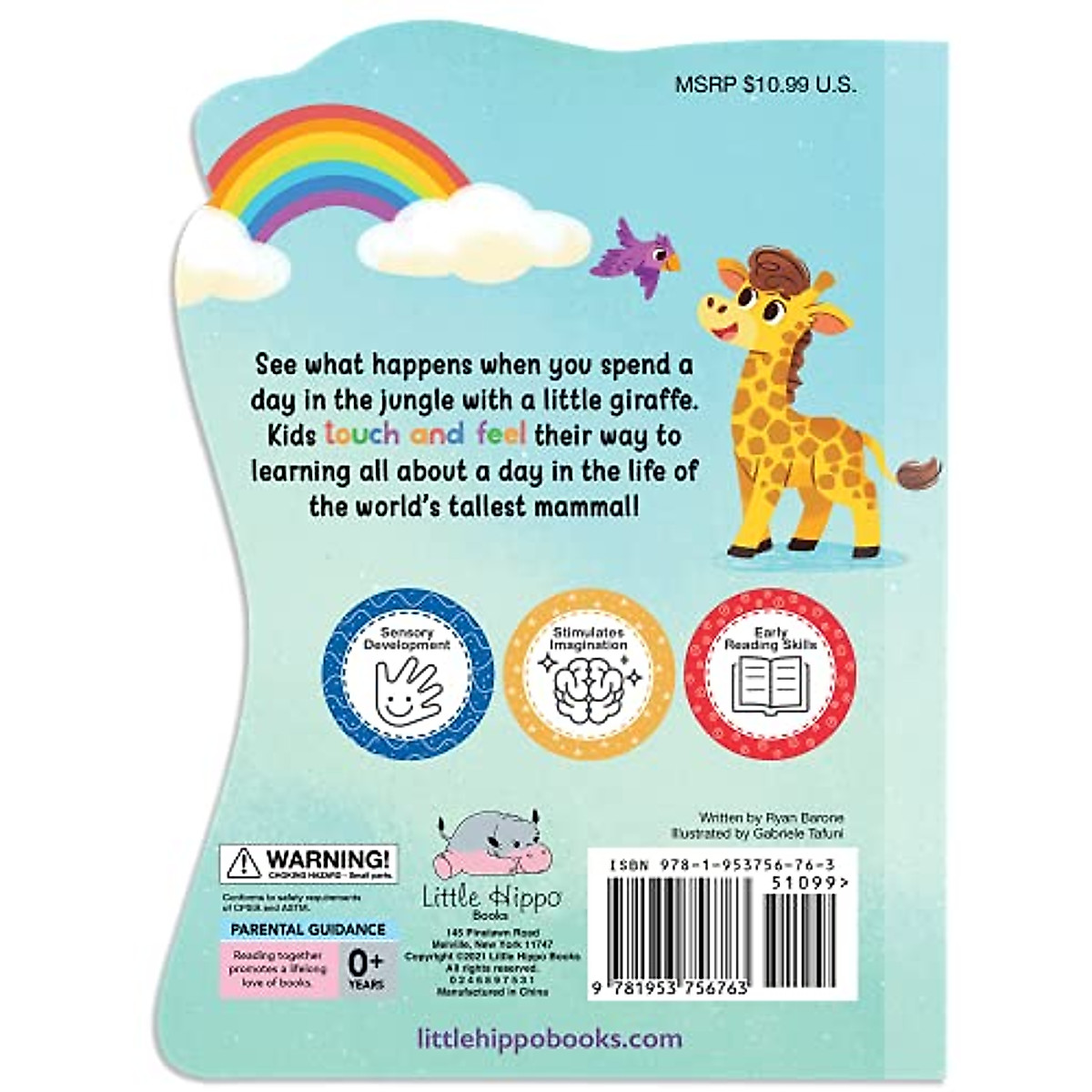 Jungle Days with Giraffe - Touch and Feel Board Book - Sensory Board Book