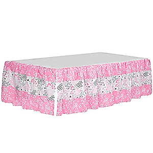 KIDDOS 3-Piece Baby Crib Bedding Set for Girls| Luxury Microfiber |Baby Crib Bedding Sets Include Comforter, Crib Sheet and Bed Skirt |Pink Dream