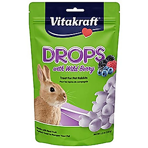 Vitakraft Drops Rabbit Treat - Wild Berry - Yogurt Treats for Rabbits Purple 5.3 Ounce (Pack of 1)