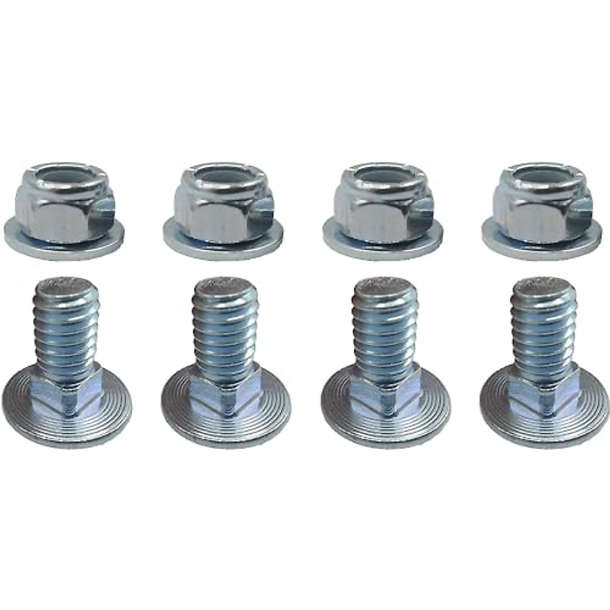 4pk 710-0451 710 0451 Stainless Steel Mounting Carriage Bolt Nuts kit fits Cub Cadet MTD 784-5580 710-0451 712-04063 Snowblower Skid Shoe (5/16-18)3/4"
