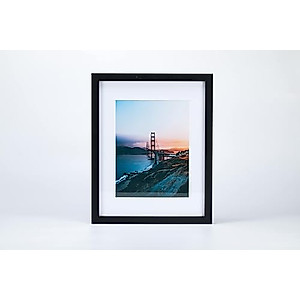 Framenow 11x14 Picture Frame for Home Décor,Real High Definition Glass,Premium Quality Elegant Photo Frame with Wall hanger,Horizontal or Vertical Display,Great Gift Idea"Black.8x10 with Mat.
