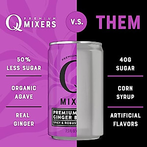 Q Mixers Premium Ginger Beer, 7.5 Fl oz (Pack of 24), Premium Cocktail and Mocktail Mixer Made with Real, Natural Ingredients (Packaging May Vary)