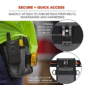 Ergodyne Squids Tool Pouch, Utility Knife Holster, Scanner Device Holder, Cell Phone Pocket