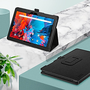 Fintie Case for QunyiCO Y10 10.1" / Pritom Tronpad M10 10 inch Tablet, Premium Vegan Leather Folio Protective Stand Cover with Pencil Holder - Black