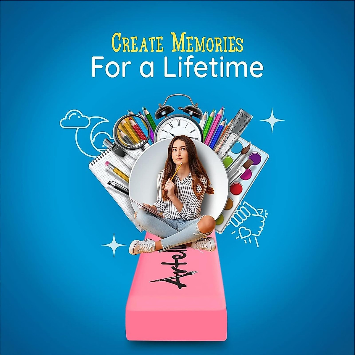 Pink Erasers Pack of 100 - Large Size, Latex & Smudge Free - Bulk School Supplies for Classrooms, Teachers, Homeschool, Office, Art Class, and More!