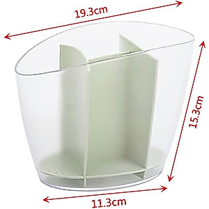 Kitchen Utensil Cutlery Holder,Flatware Divider Caddy,Cutlery Holder Cutlery Holder Rack Shelf Plastic Kitchen Tools Storage Holder Chopsticks Tableware Storage Shelf Stand (White) ( Color : White )