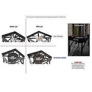 COOKAMP High Pressure Gas Cooker Outdoor Propane Burner with 0-20 PSI Adjustable Regulator and Steel Braided Hose SA1100