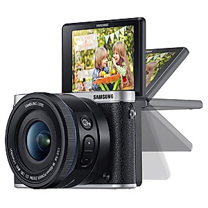 Samsung EV-NX3000BEIUS Wireless Smart 20.3MP Compact System Camera with 3-Inch LCD and 20-50mm Compact Zoom (Black)