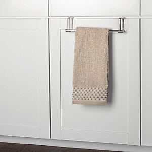 Spectrum Diversified Door Bar No-Installation Kitchen, Cabinet Rack With Padded Brackets, Bathroom Towel Stand, Brushed Nickel