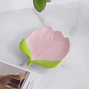 WAIT FLY Lovely Tulip Ceramic Spoon Rest Spoon Holder for Kitchen Counter/Stove Top Stable Utensil Rest-Tulip-1PCS