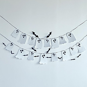 2 Pack Halloween Hanging Ghost Banner Halloween Garland Halloween Decorations Indoor Outdoor Halloween Decor Home