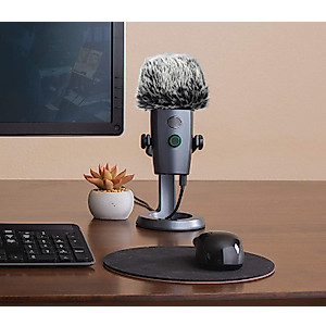 Mic Furry Windscreen Muff for Blue Yeti Nano Condenser Microphone, Mic Cover Microphone Fur Pop Filter by SUNMON