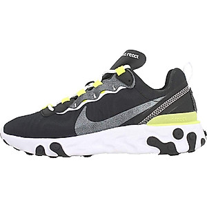 Nike Womens React Element 55 SE Running Trainers CN3591 Sneakers Shoes (UK 3.5 US 6 EU 36.5, Black White Lemon Venom 001)
