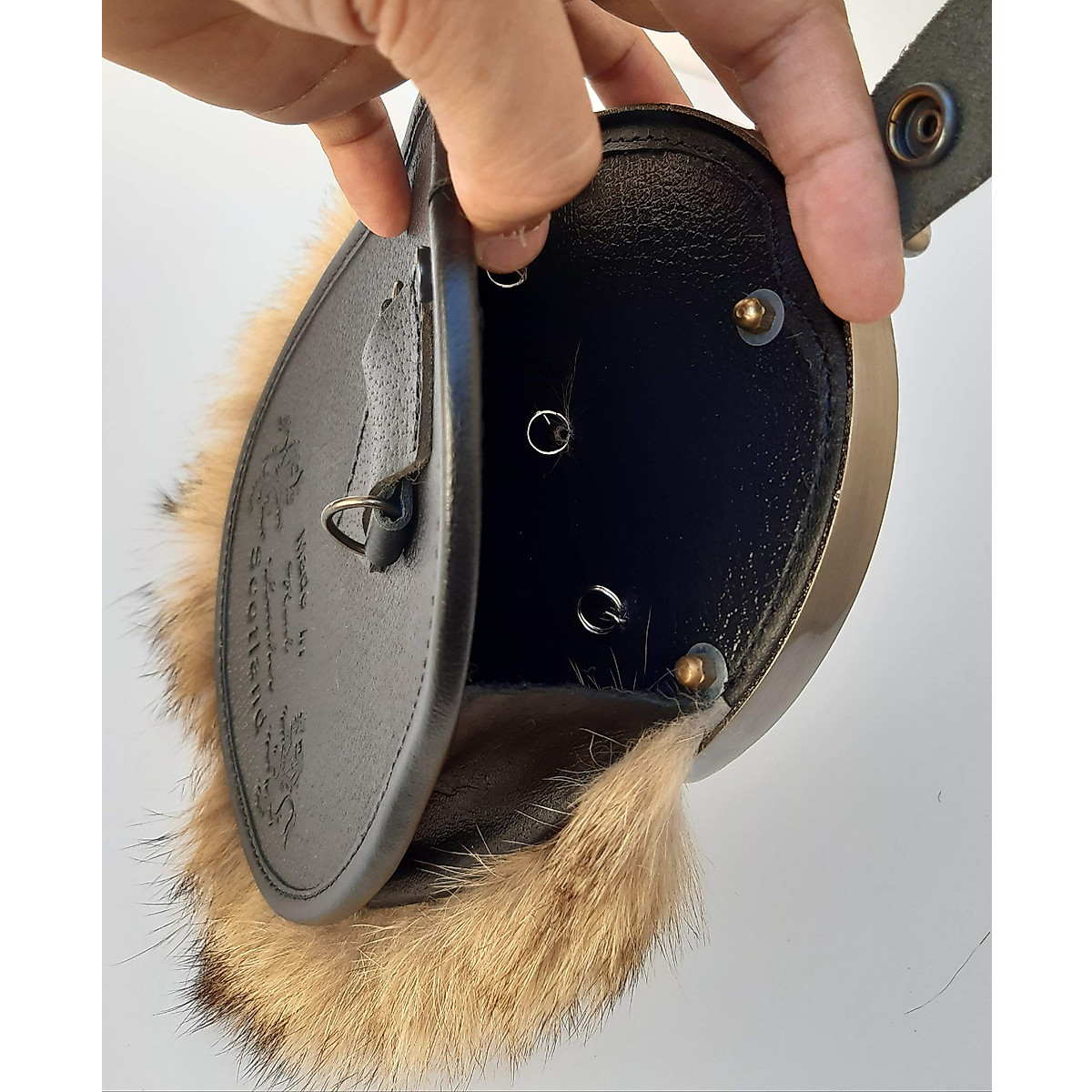 Scottish Kilt Full Dress Sporran Stag Cantel Sporran Antique Unique Stag.471 (Enamel Stag Fox Fur)