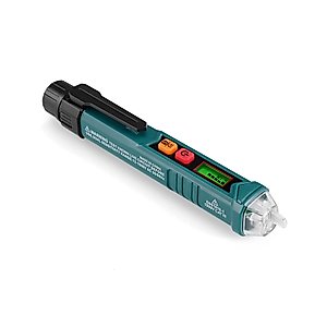 Non-Contact Voltage Tester, Dual Range Voltage Tester AC 12V-1000V/48V-1000V, ENGiNDOT Live/Null Wire Tester, Electrical Tester with LCD Display, Buzzer & Light Alarm, Breakpoint Test (Blue)