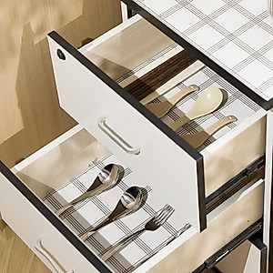 Shelf Liner for Kitchen Cabinets,17.7Inch x 78.7Inch , Non Adhesive, Kitchen Drawer Liner Roll for Refrigerator/Pantry/Shelves/Under Sink, Waterproof Double Sided Non-Slip,Washable Cabinet Liners