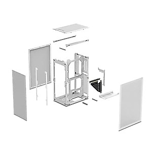 SSUPD Meshlicious Mini-ITX Small Form Factor (SFF) Case - Full Mesh Side Panel with PCIe Riser Cable - Tool-Free and Easy Accessibility (PCIE 4.0 Riser Cable, White)