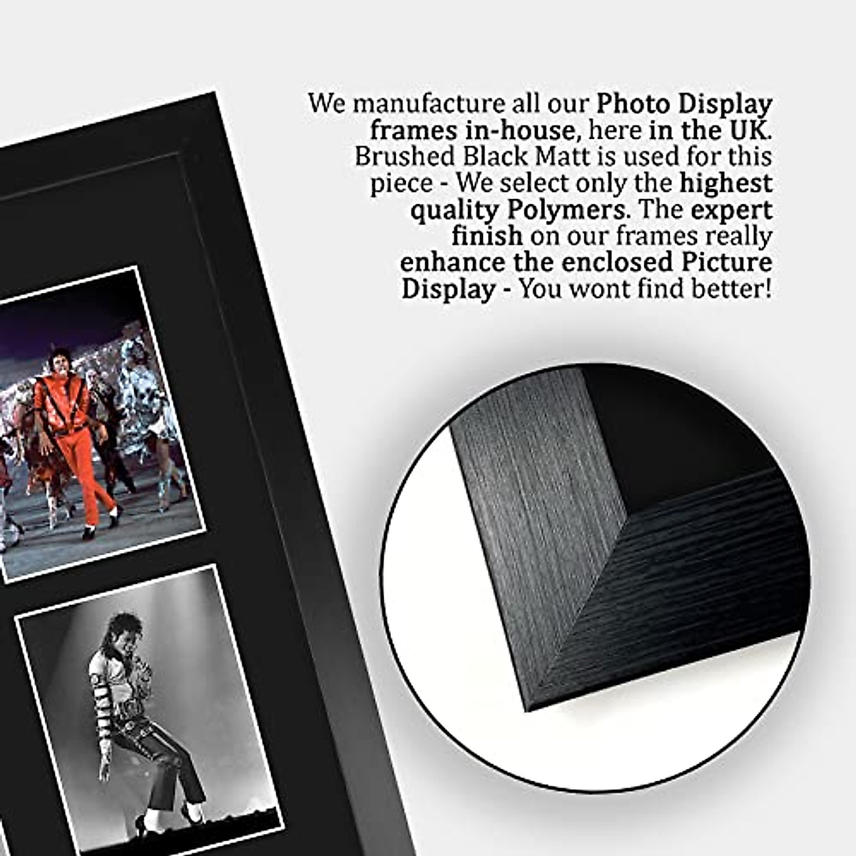 HWC Trading Michael Jackson Musician 16 x 12 inch (A3) Printed Gifts Signed Autograph Picture for Music Memorabilia Fans - 16" x 12" Framed