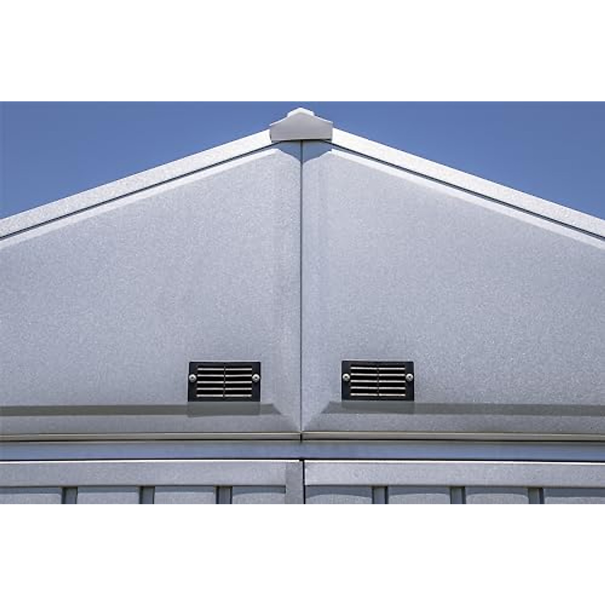 Arrow Shed Elite 6' x 6' Outdoor Lockable Gable Roof Steel Storage Shed Building, Silver