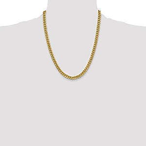Avariah 10k Yellow Gold 6mm Semi-Solid Miami Cuban Chain - 22"