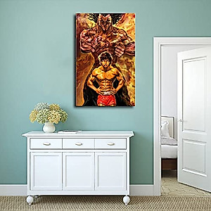 YYUU Gurappura Baki Poster Baki Hanma Poster Baki Poster (20) Canvas Poster Posters for Room Aesthetic Art Poster Print Poster 12x18inch(30x45cm) Unframe-style