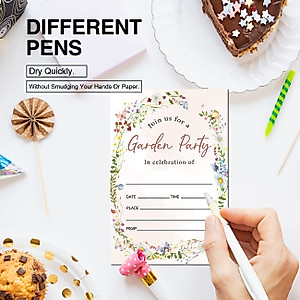 Soiceu Wildflower Garden Party Invitations with Envelopes Set of 20 Watercolor Wildflower Birthday Party Invites Fill in Blank