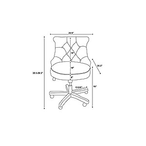 Linon Sinclair Wood Upholstered Office Chair in Mint Green