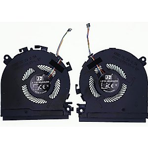 Replacement CPU + GPU Cooling Fan for HP Spectre X360 15-CH 15-CH000 15-CH011DX 15-CH075NR 15-CH008CA 15-CH010CA NS75C00-17J22 NS75C00-17J21 P/N: L17605-001 L17606-001, 4 Pins 4 Wires