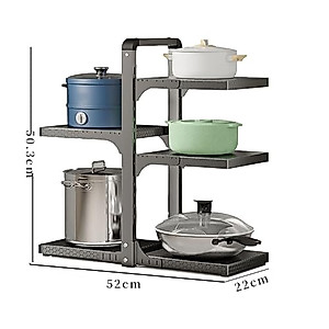 SLDMJFSZ Under Sink Organizer, 5 Tier Double-Sided Storage Thickness Cabinet Basket Storage Rack,Spice Rack for Bathroom Kitchen,Gun Gray,5 Tier