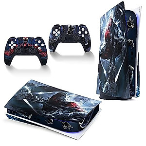 Vinyl Skins for PS5 Disc Version Console and Controller Decal Cover Skins Wraps Compatible with Playstation 5 Disc Version I Style