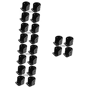 Zerodeko 20 Pcs Closet Flange Code Curtain Holders Shower Rod Holders Shelf Brackets Closet Rod End Supports Curtain Pole Holder Shower Curtain Pole Socket Shower Curtain Rod Bracket Guide