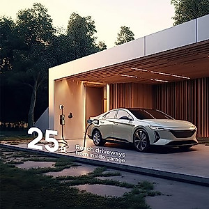 BougeRV Portable 48 Amp EV Charger Level 2, 240V, NEMA14-50P, 11.52KW Max Output with Adjustable Current and Charging Schedule, Plug-in Electric Vehicle Charging Cable with 25Ft for Indoor/Outdoor Use