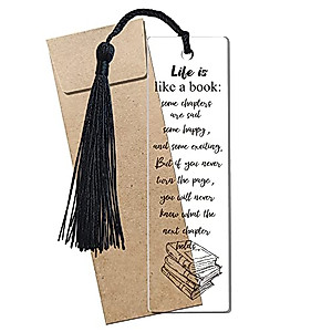 Inspirational Book Quote Bookmark Gifts for Women Acrylic Bookmark for Girls Daughter Book Lovers Sister Bookworm Birthday Christmas Stocking Stuffers for Female Friend Sister Gifts