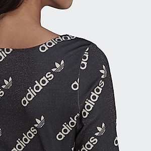 adidas Long Sleeve Crop Top Women's, Black, Size L