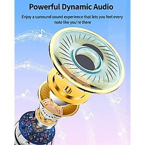 Bluetooth Headphones Wireless Earbuds 80hrs Playtime Wireless Charging Case Digital Display Sports Ear buds with Earhook Premium Deep Bass IPX7 Waterproof Over-Ear Earphones for TV Phone Laptop Pink