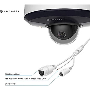 Amcrest ProHD 1080P PTZ Camera Outdoor, 2MP Outdoor Vandal Dome IP PoE Camera (3X Optical Zoom) IK08 Vandal-Proof, IP66 Weatherproof, Night Vision up to 49ft, Pan/Tilt (IP2M-866EW) (White)