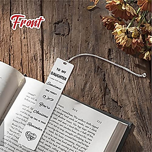 Jzxwan Daughter Gifts from Mom and Dad，Personalized Birthday Graduation Gifts for Daughter, Sometimes You Forget You're Awesome Bookmark for Daughter
