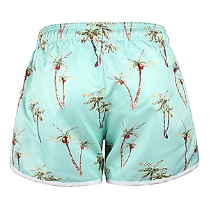 Andongnywell Women's High Waist Workout Printed Shorts Athletic Tummy Control Running Short Pant Hot Pants (Multicolor 6,Medium)