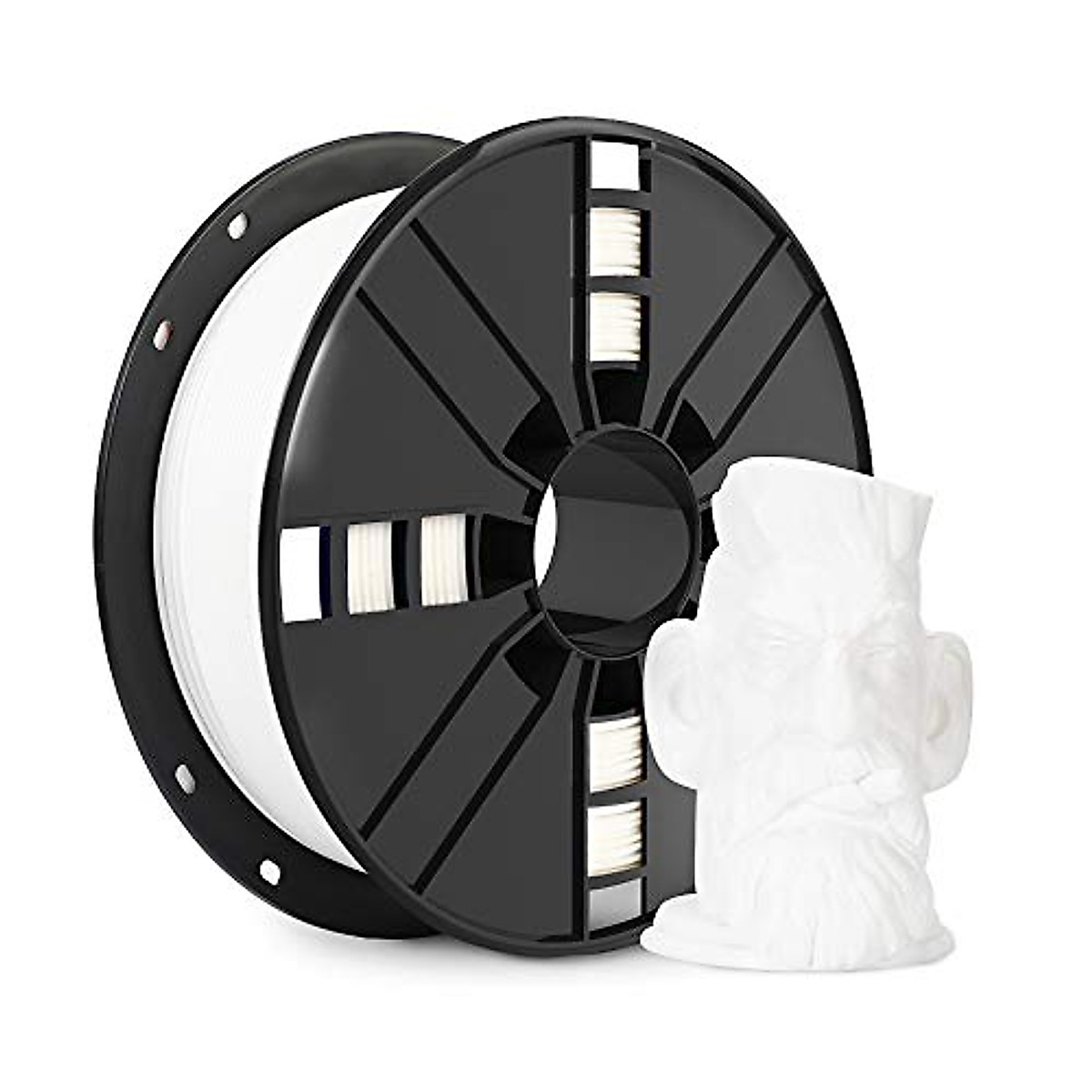 NOVAMAKER PLA Plus (PLA+) Filament 1.75mm with 20g Cleaning Filament, White PLA Pro 3D Printer Filament Toughness Enhanced, Premium PLA 1kg Spool(2.2lbs), Dimensional Accuracy +/- 0.03mm