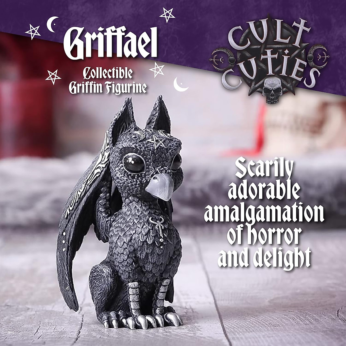 Nemesis Now Cult Cuties Adorable Occult Figurines, Bewitching Evil Spirit Creatures, Hand-Painted, Resin - Griffael