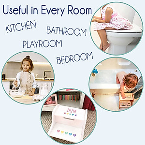 Personalized Boys Airplane White Step Stool