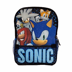 Sonic Full Size 16 Inch Backpack with Detachable Lunch Box