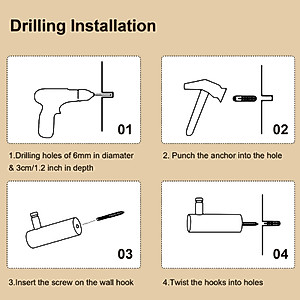 Funancle 4 Pcs Wooden Wall Hooks Coat Hooks Hangers Wall Mounted Brass Decorative Wall Hooks Towel Hook, Walnut Wall Hooks Coat Hook Hangers Wall Mounted (L-Shaped,Walnut)