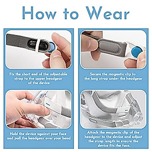 N20 Headgear Compatible with ResMed AirFit/AirTouch N20 Nasal Mask, N20 Replacement Mask Strap with 2 Magnetic Clips