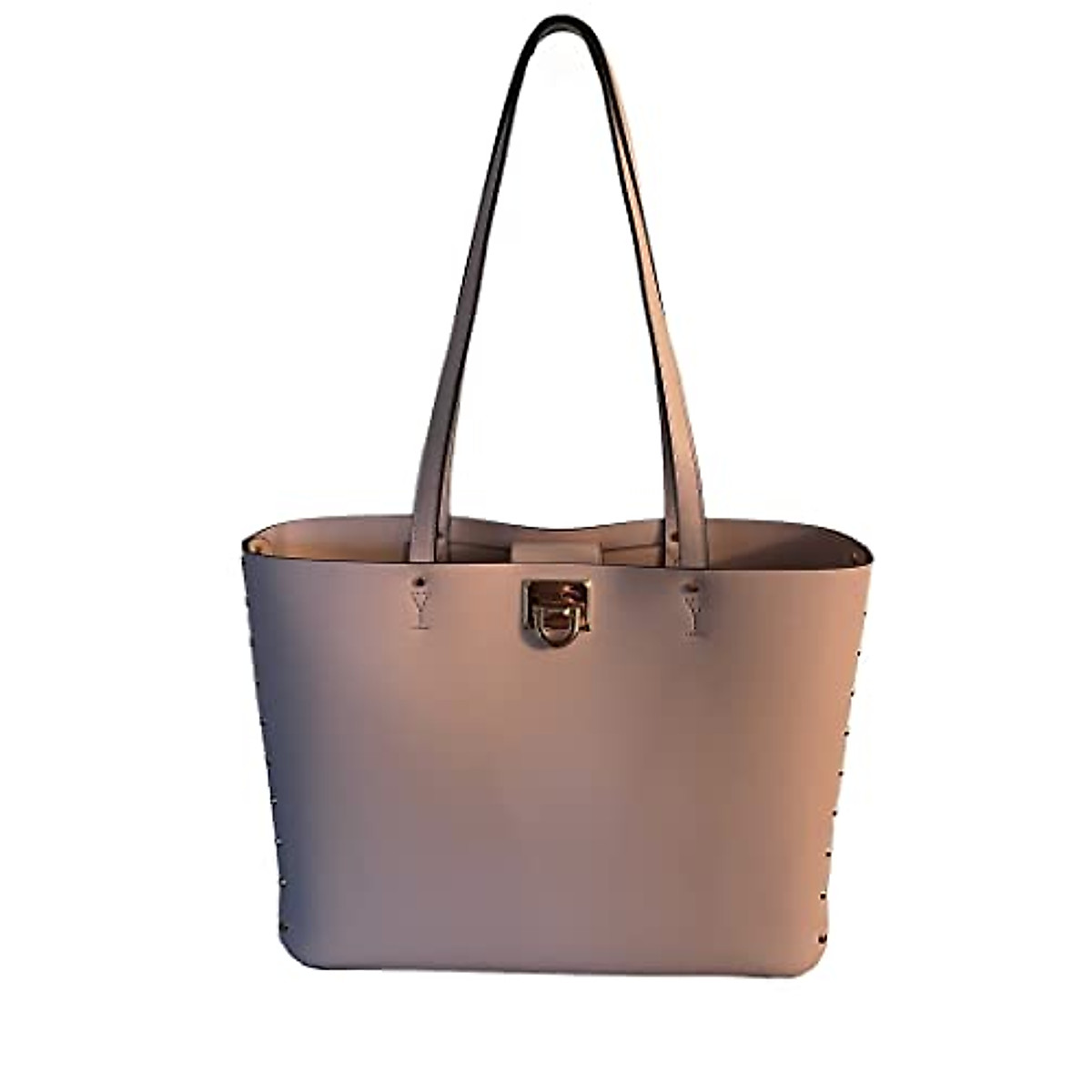 Michael Kors Manhattan Large Leather Tote Studded Bag (Powder Blush)