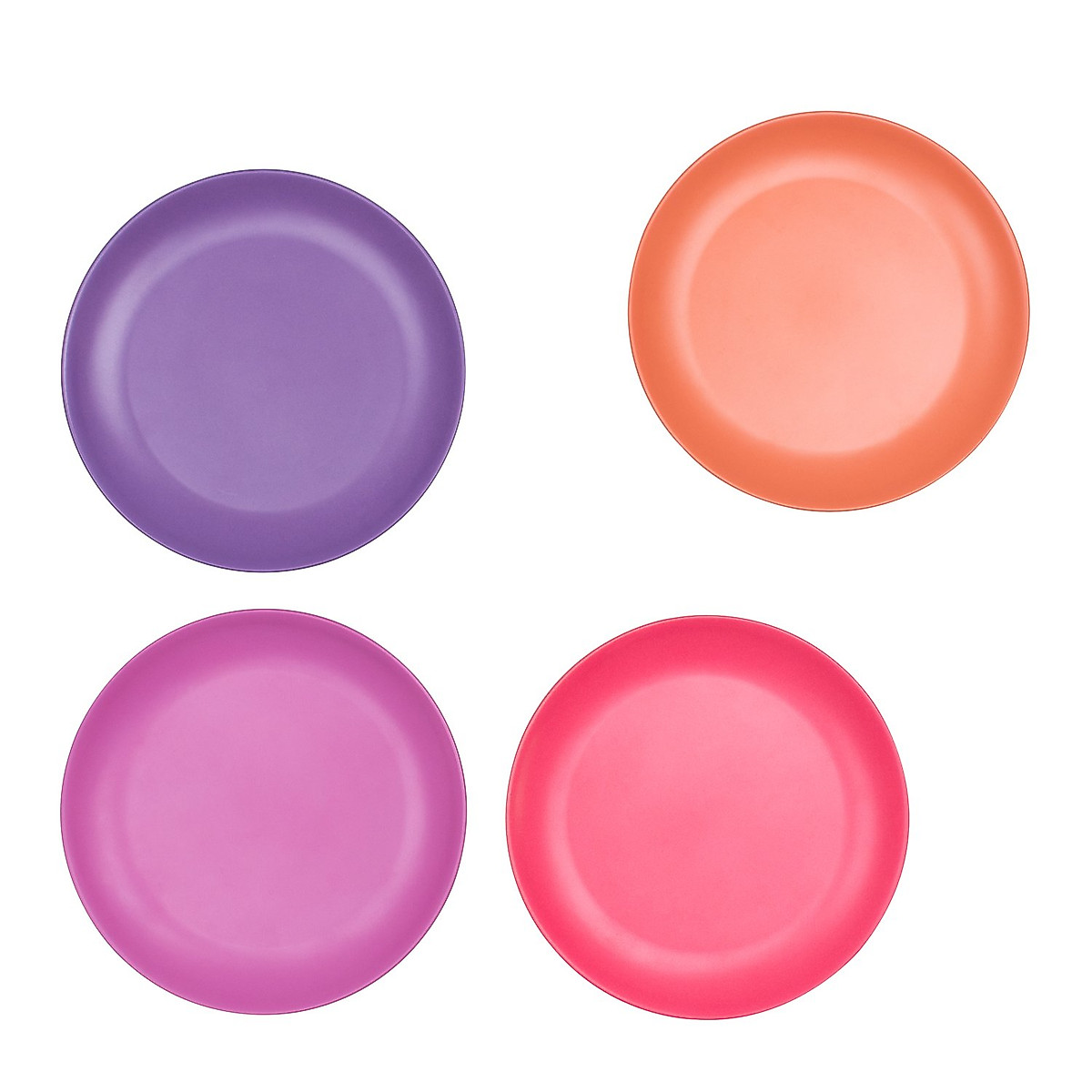 Bobo&Boo Bamboo Kids Plates (7.8inch), Set of 4 Eco Friendly Toddler Plates :: Non Toxic Children’s Dinnerware for Babies & Big Kids :: Mix and Match :: Great Gift for Baby Showers & Birthdays, Sunset